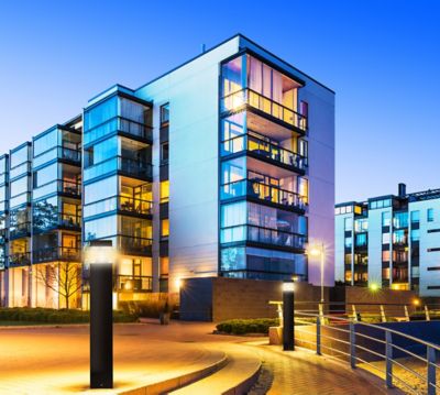 SOLUS Square Black LED Landscape Bollard Light, Exterior Surface ...