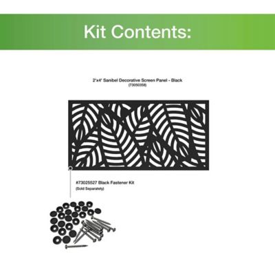 Barrette Outdoor Living 2 ft. x 4 ft. Decorative Screen Panel, Sanibel ...