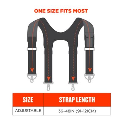 Arsenal 36 in.-48 in. Heavy-Duty Tool Belt Suspenders with Adjustable ...