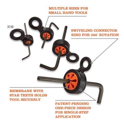 Squids Hand Tool Attachment Traps, Slips, Black/Orange, Medium, 4 pc ...