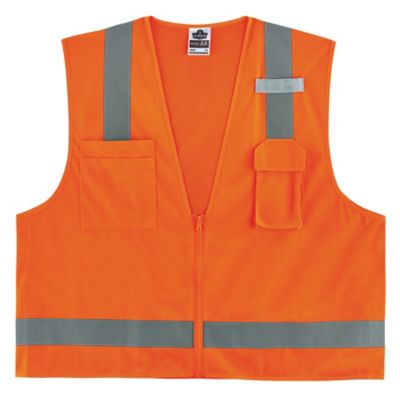 GloWear Unisex Type R Class 2 Hi-Vis Economy Surveyor Vest, 24503, 2X ...