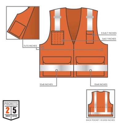 GloWear Unisex Type R Class 2 Surveyors Vest at Tractor Supply Co.