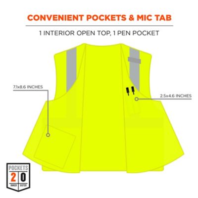 GloWear Unisex Type R Class 2 Modacrylic Mesh Hi-Vis FR Economy Safety Vest