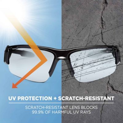 Skullerz Dagr Safety Glasses/Sunglasses, Black, Indoor/Outdoor Lens at ...