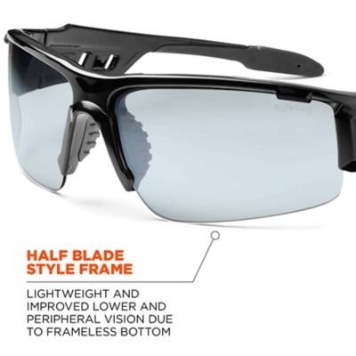 Skullerz Dagr Safety Glasses/Sunglasses, Black, Indoor/Outdoor Lens at ...