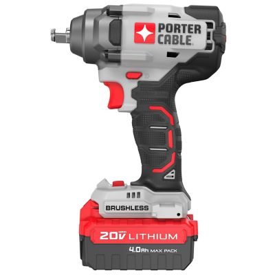 PORTER-CABLE 1/2 in. Drive 275 ft.-lb. 20V Mid Torque Impact Wrench Kit ...