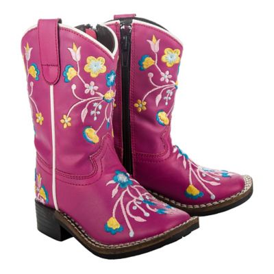 TuffRider Girls' Floral Cowgirl Western Boots, 12,Pink at Tractor Supply Co
