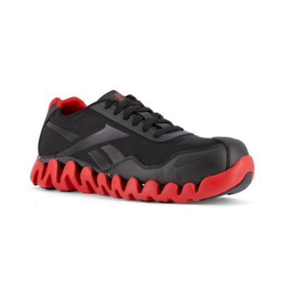 Reebok Men's Zig Pulse Work Shoes, Black/Red, 9 M,Black at Tractor ...