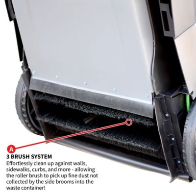 Tomahawk 38 in. Commercial Push Sweeper with Triple Power Brooms at ...