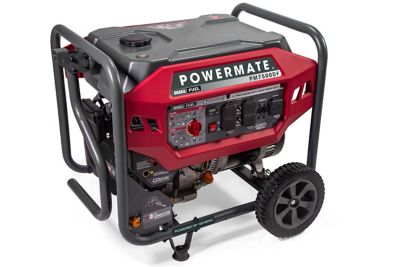 Powermate 7,500/6,000-Watt Dual-Fuel Portable Generator with Co-Sense ...