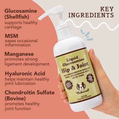 Natural Dog Company Liquid Glucosamine Hip and Joint Oil Supplement for ...