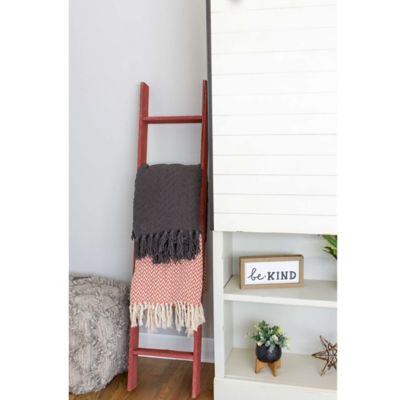 Barnwood USA Rustic Farmhouse Wooden Decorative Display Blanket Ladder ...
