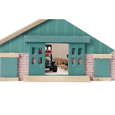Kids Globe Wooden Deluxe Cattle Barn Toy with Feed Alley, 1:87 Scale at ...