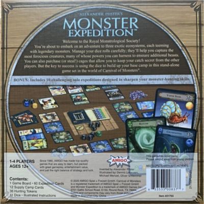 Amigo Alexander Pfister's Monster Expedition Board Game, 1-4 Players ...