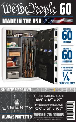 Liberty Safe 60 Long Gun + 6 Handgun 22.8 cu. ft. Electronic Lock We ...