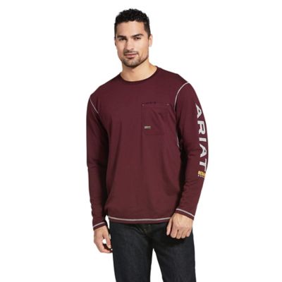 Ariat Men's Rebar Workman Logo Long-Sleeve Work T-Shirt at Tractor ...