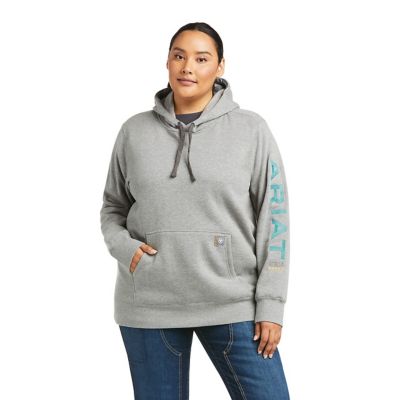 Ariat Women's Rebar Graphic Hoodie, L,Heather Grey at Tractor Supply Co
