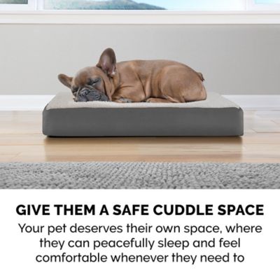 FurHaven Faux Sheepskin and Suede Deluxe Orthopedic Mattress Pet Bed