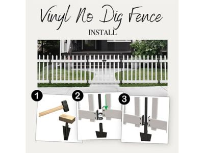Yardlink 50 in. No Dig Multi-Style Post and Stake Fencing Set at ...
