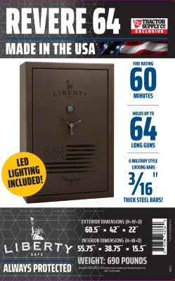 Liberty Safe 64 Long Gun + 6 Handgun 22.8 cu. ft. Electronic Lock ...