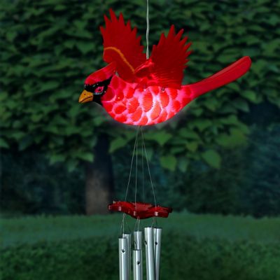 Exhart Solar Red Cardinal Fluttering Wings Wind Chime at Tractor Supply Co.