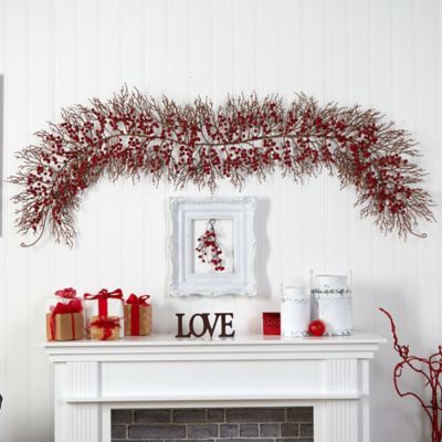Nearly Natural 6 ft. Red Berry Artificial Christmas Garland at Tractor ...