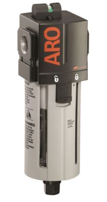 ARO 1000 Series Compressed Air Filter, 1/8 in. NPT, Auto Drain, Poly ...