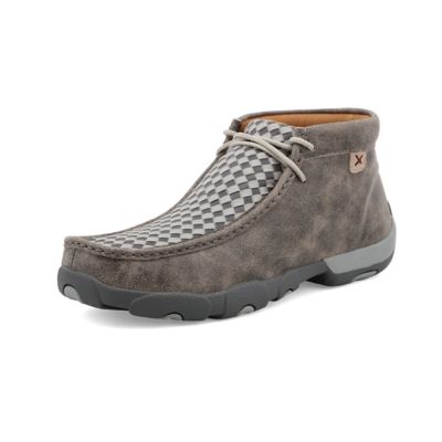 Twisted X Men's Chukka Driving Moc Shoes, MDM0073, 11.5 W,Grey at ...