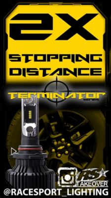 Race Sport Lighting Terminator 9007 Fanless LED Conversion Headlight ...
