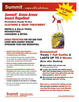 Summit 1 qt. Green Armor Ready-to-Spray Insect Repellent for Clothing ...