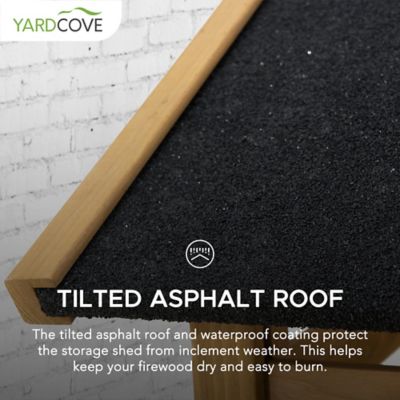 YardCove 69" Firewood Log Racks,Large Capacity Outdoor Solid Cedar Wood ...