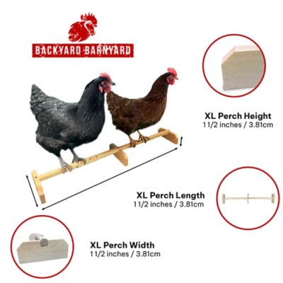 Backyard Barnyard Chicken Roosting Bar Perch for Poultry Coop or Chick ...