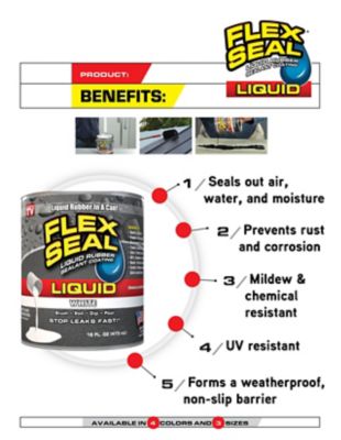Flex Seal 1 gal. Liquid Clear Liquid Rubber Sealant Coating, 2-Pack at ...