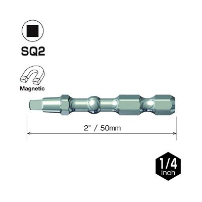 VESSEL 25 pc. SQ2 x 50 mm Impact Ball Torsion Bit Set, Bulk at Tractor ...