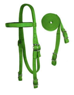 Tahoe Tack Nylon Double-Layered Western Draft Headstall with Matching ...