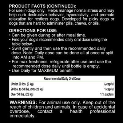 Liquid-Vet K9 Calm and Content Support Allergy-Friendly Unflavored ...