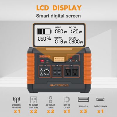Wattbricks Energy 1,000-Watt Portable Power Station at Tractor Supply Co.