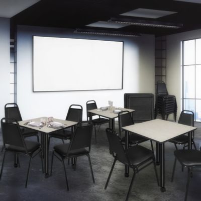 Regency Kee Small Square Mobile Breakroom Table, 30 in., Black, 30 in ...