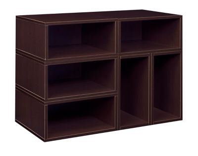 Niche Cubo Half Size Stackable Bookshelf Storage Organization Cube, 6 ...