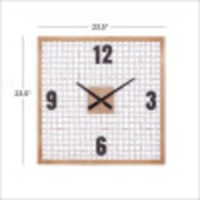 Harper & Willow White Wood Farmhouse Wall Clock, 24 in. x 2 in. x 24 in ...