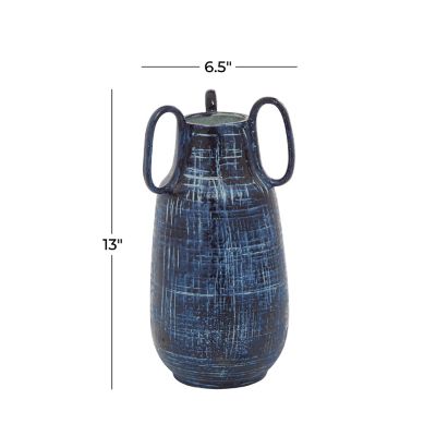 Harper & Willow Blue Ceramic Contemporary Vase at Tractor Supply Co.