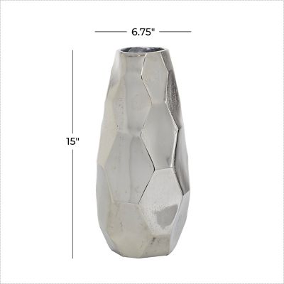Harper & Willow Silver Aluminum Contemporary Vase at Tractor Supply Co.