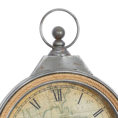 Harper & Willow Brown Metal Coastal Vintage Wall Clock, 21 in. x 2 in ...