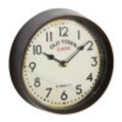 Harper & Willow Multicolor Metal Traditional Wall Clock, 9 in. D, 3 pc ...