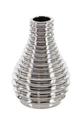 Harper & Willow 3 pc. Silver Ceramic Modern Vase Set, 8 in., 5 in. at ...