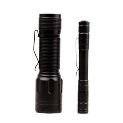 JobSmart 500-Lumen Aluminum Flashlight and 100-Lumen Penlight Set at ...