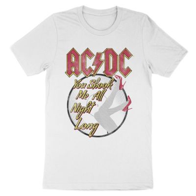ACDC Men's All Night Long T-Shirt, M,White at Tractor Supply Co