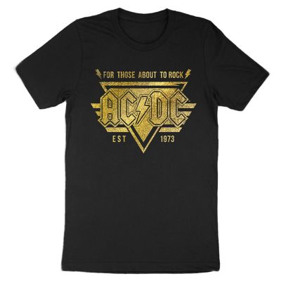 ACDC Men's Gold Shield T-Shirt, M,Black at Tractor Supply Co
