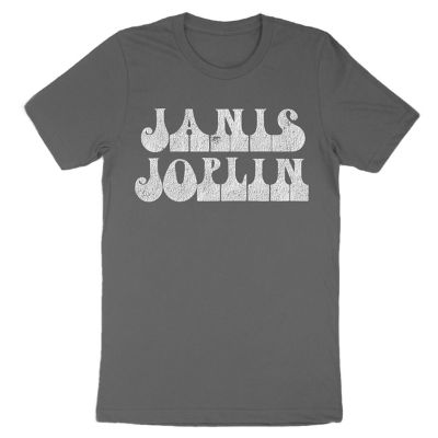 Janis Joplin Men's Logo T-Shirt, S,Charcoal at Tractor Supply Co