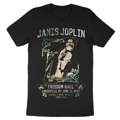 Janis Joplin Men's Poster Floral T-Shirt, L,Black at Tractor Supply Co